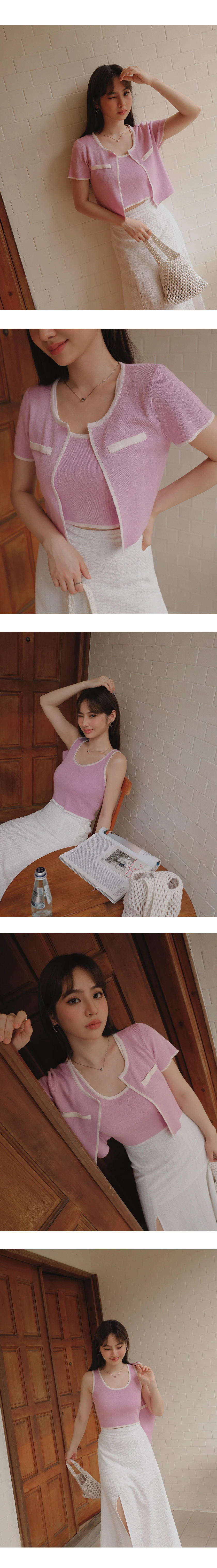 Classic Colorblock Knit Set Wear - AIR SPACE